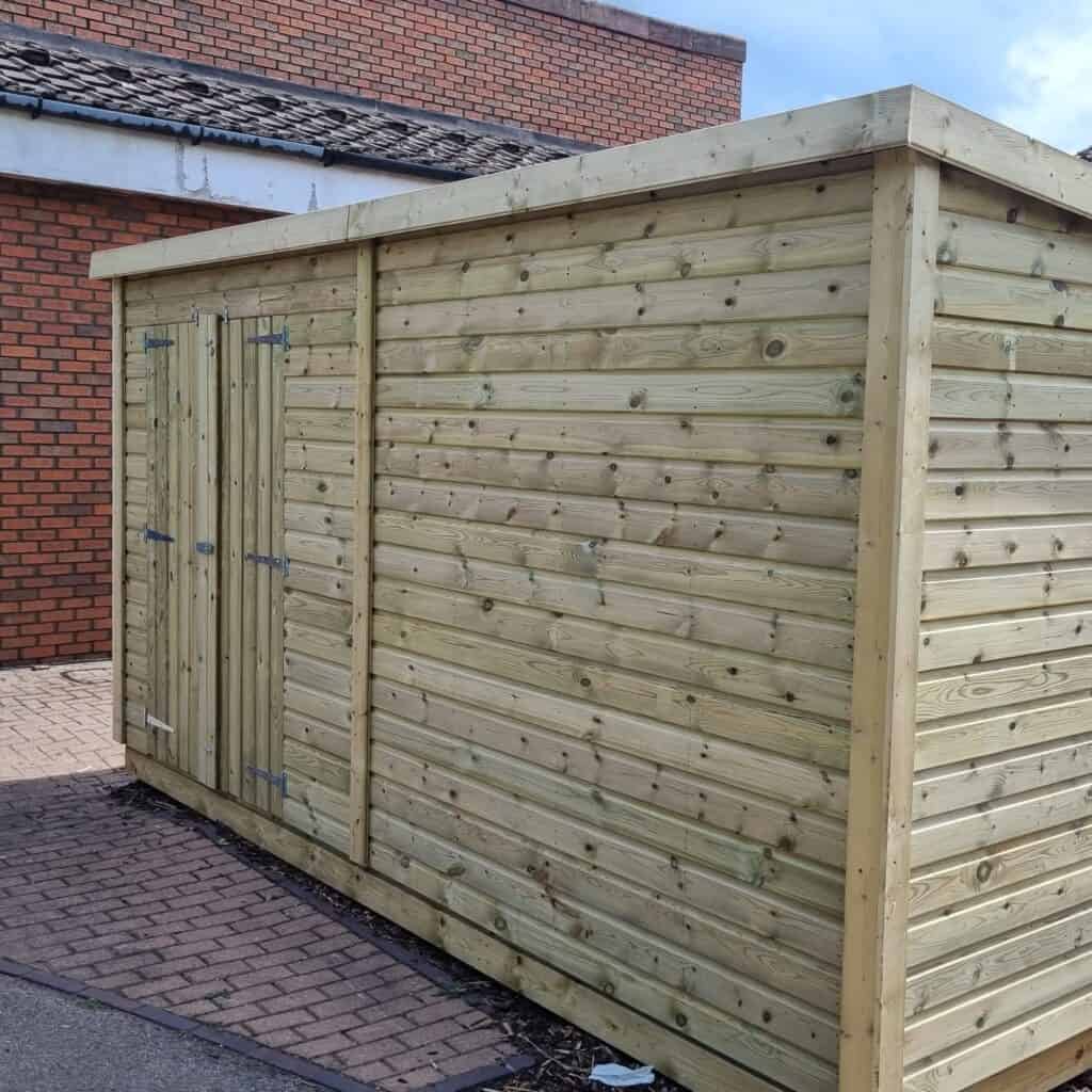 Garden Pent Roof Sheds | Flat Roof Summer House Buildings Shop